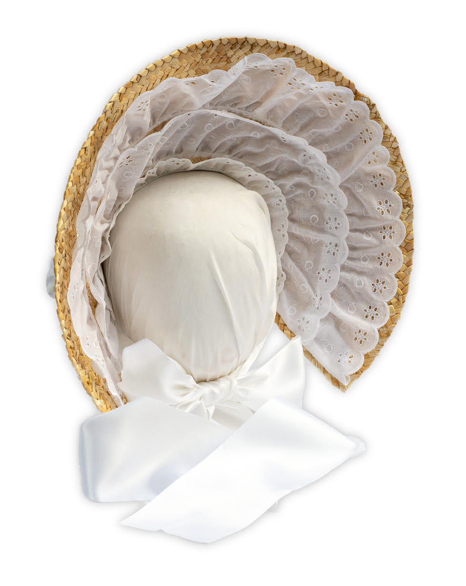 Plain Elinor: Regency Straw Bonnet – Austentation: Regency Accessories