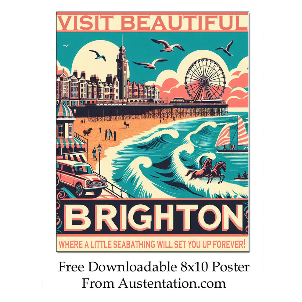Free Downloadable Printable Brighton Poster – Austentation: Regency ...